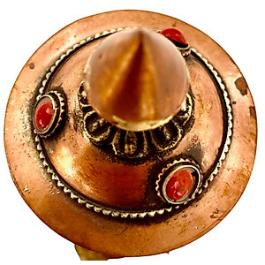 QT S Tibetan Hand Carved Table Top Prayer Wheel - Premium Spiritual/Relaxation/Meditation/Yoga Accessories Gift Set - Home & Zen Decor - Om Mani Padme Hum Mantra Made in Buddha born Country, Nepal