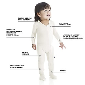 KicKee Pants Easter Footie with Zipper in Pegasus Bunny Print Loungewear, Onesie Boy or Girl Baby Clothes, Sleepwear for Babies (Pegasus Bunny - 0-3 Months)