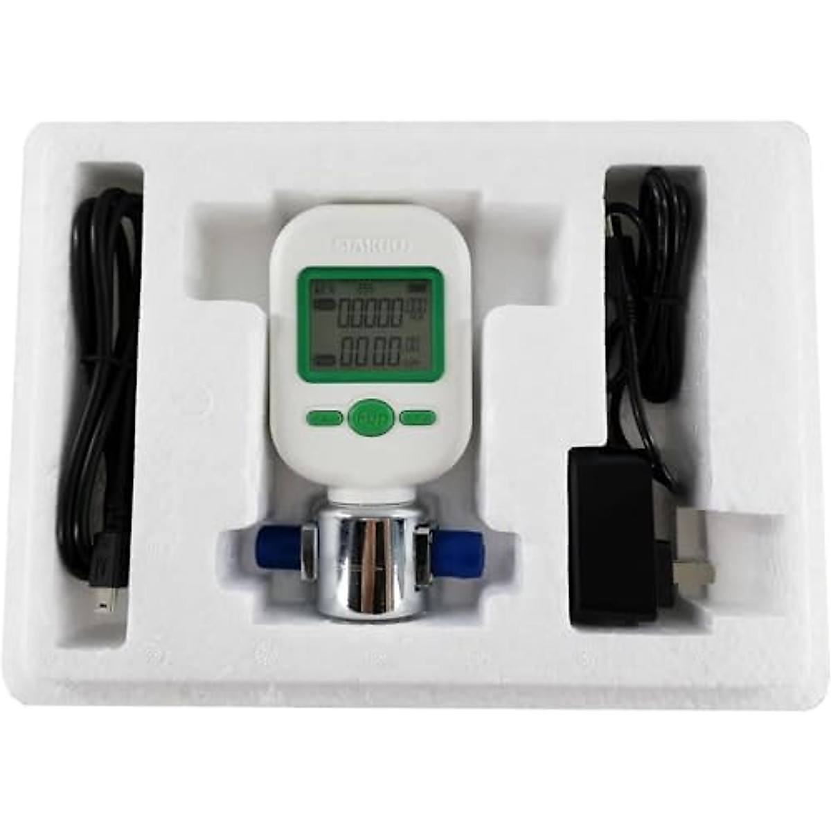 BHYIQI Digital Gas Mass Flow Meter Gas Flowmeter with Range 0 to 20L/Min Accracy ±2.5+0.5FS% Password Setting Alarm Function