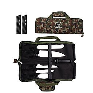 Chef Sac Chef Knife Roll Bag Case with 2-Pack Knife Guards (8.5") Included
