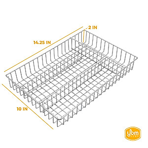 YBM HOME Metal Wire Chrome Plated Kitchen In-Drawer Serving Utensils, Flatware, Cutlery Desk and Office Supplies (1, Medium)