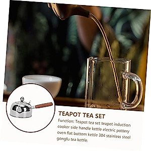 COLLBATH 1pc Kettle Espresso Mug Electric Travel Espresso Maker Tea Cups and Saucers Briki Arabic Greek Pot Turkish Teapot Arabic Coffee Cups Hot Water Boiler Stove Top Teapot Wood