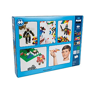 PLUS PLUS - Learn to Build Super Set - Basic Mix, 1,200 Pieces w/ 4 Baseplates - Construction Building Stem / Steam Toy, Interlocking Mini Puzzle Blocks for Kids
