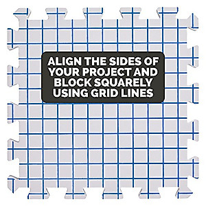 KnitIQ Blocking Mats for Knitting - Extra Thick Blocking Boards with Grids, 100 T-pins and Storage Bag for Needlework or Crochet - Pack of 9 | Set for Knitting
