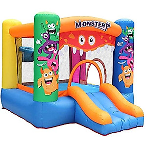 Inflatable Bouncy Castle, Children's Inflatable Castle, Small Indoor and Outdoor Trampoline, Environmental Protection, Oxford Cloth Fabric, Water Inflatable Children's Playground