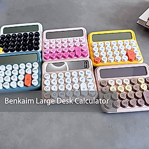 Calculators, Benkaim Desk Calculator,Basic Standard Calculator,12 Digit Large LCD Display Big Button Calculator for School, Home & Business Use(Beige)