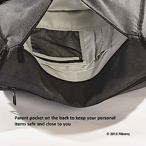 Filberry Messenger DIAPER BAG for DADS & MOMS to share baby care! - Top zipper for easy access - Large - Grey/Black – MEN love it!