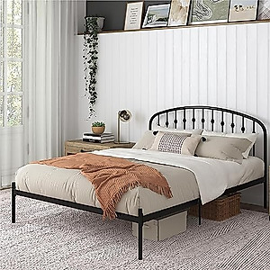 DHP Narla Metal Platform Bed, Queen, Black