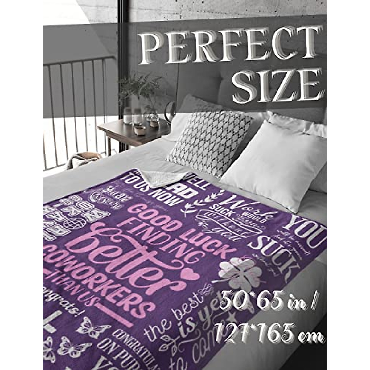 Coworker Leaving Gifts for Women Flannel Blankets Throws, Going Away Gift for Coworker, Leaving Farewell New Job Presents (50"x 65") - Purple - Finding Better Coworker Than Us