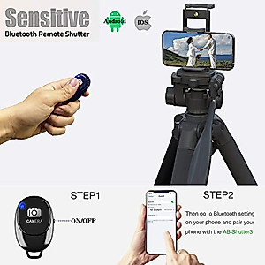 KINGJOY 75" Camera Tripod for Canon Nikon Cell Phone Tall Tripod with Wireless Remote Travel Bag Phone Tablet Holder Compatible with DSLR Cameras, Cell Phones, Projector, Binocular, Spotting Scopes