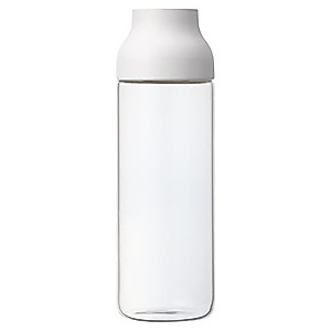 Kinto 22971 Capsule Water Carafe, Pitcher, Cold Water Bottle, 33.8 fl oz (1 L), White