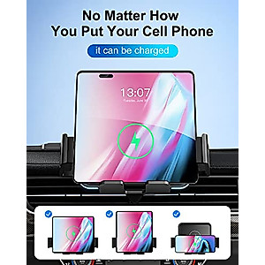 3 Coils Wireless Car Charger Mount for Galaxy Z Fold 4 Car Mount Fold 3 Car Accessories, Fast Charging Phone Mount for Car for Galaxy Z Fold 4/3/2/S22 Ultra,iPhone 14 Pro Max,Google Pixel 6 Pro