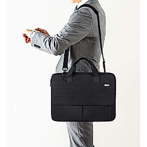 LANDICI Laptop Bag Carrying Case 13-14 inch with Shoulder Strap, Slim Waterproof Computer Sleeve Compatible with MacBook Air 13/13.3 M1 M2, MacBook Pro 13/14, Chromebook 14, Black