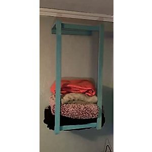 Teal Blanket Rack Quilt Rack Towel Storage 36"