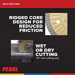 PEARL ABRASIVE CO. P5 Thin Mesh Turbo Blade 4" 5/8"-20mm-7/8 Arbor