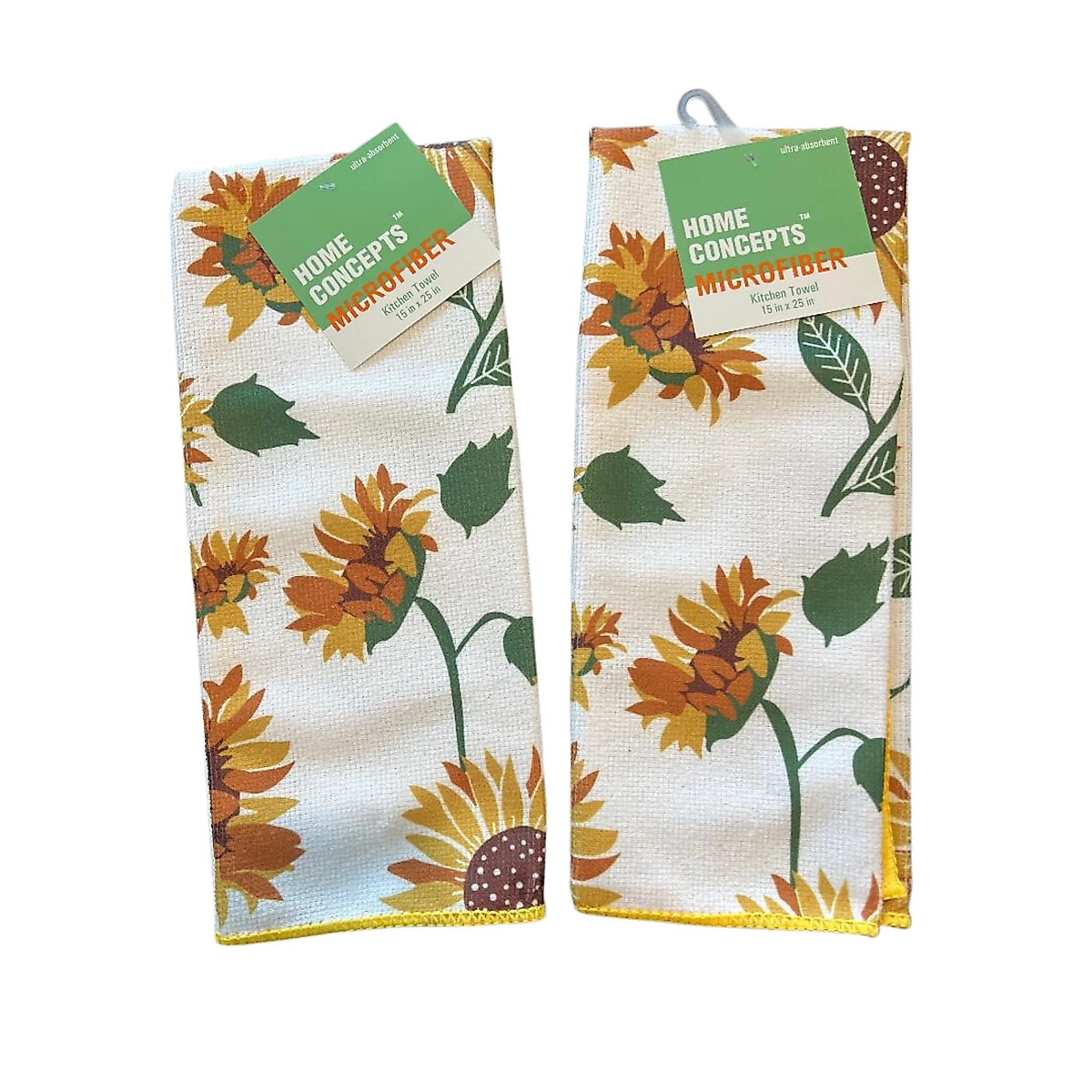 Lunch Money Set of 2 Spring Summer Themed Kitchen Towels : Sunflowers Kitchen Towels
