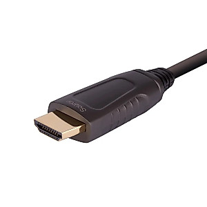Monoprice 8K Ultra High Speed Fiber Optic Certified HDMI Cable - HDMI 2.1, 8K@60Hz, 4K@120Hz, 48Gbps, HDR, VRR, Active Optical Cable (AOC), 49ft, Black