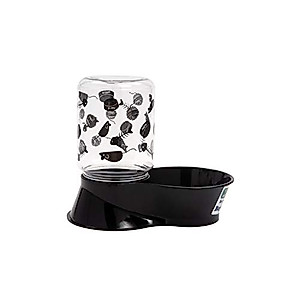 Lixit Reversable Water or Dry Food Feeders for Cats and Dogs (Small, Black)