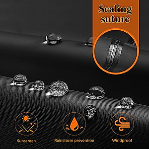 Grill Cover 55 Inch, BBQ Grill Cover for Outdoor Grill 600D Heavy Duty UV Resistant Waterproof, Dust & Rip-Proof Breeze Touch Gas Grill Covers for Outside, BBQ Cover with Storage Bag