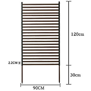 QILIN Garden Decorative Fence, Privacy Screen Courtyard Ground Pipe Fence Inserted Ground Outdoor Gardening Climbing Vine Flower Stand