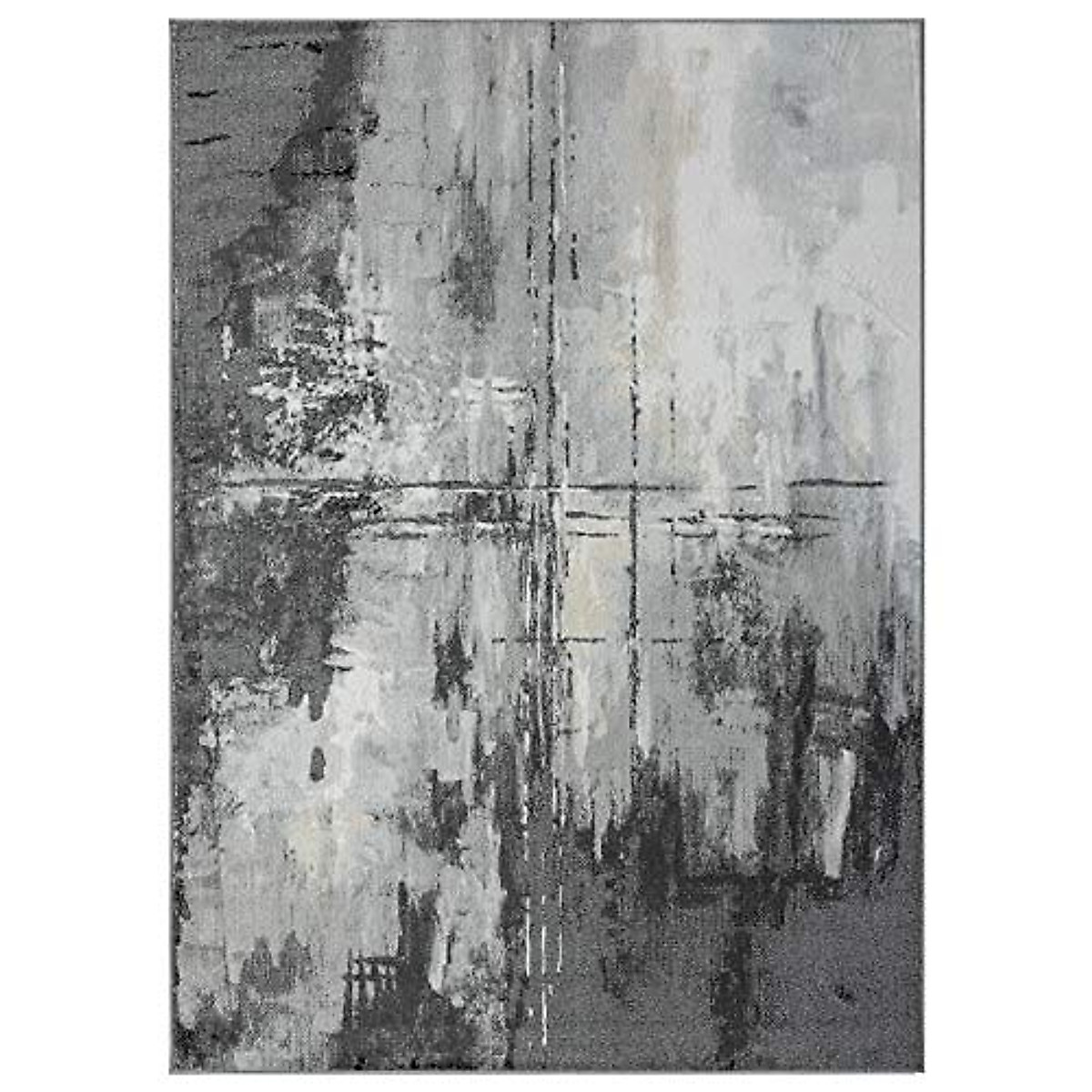 LUXE WEAVERS Olimpia Collection 6623 Anthracite Modern Abstract Area Rug 5x7