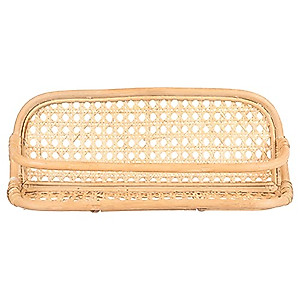 FRCOLOR Rattan Wall Shelf Floating Shelf Decorative Shelves Hanging Basket for Kitchen Bathroom Boho Nursery Wall Decor