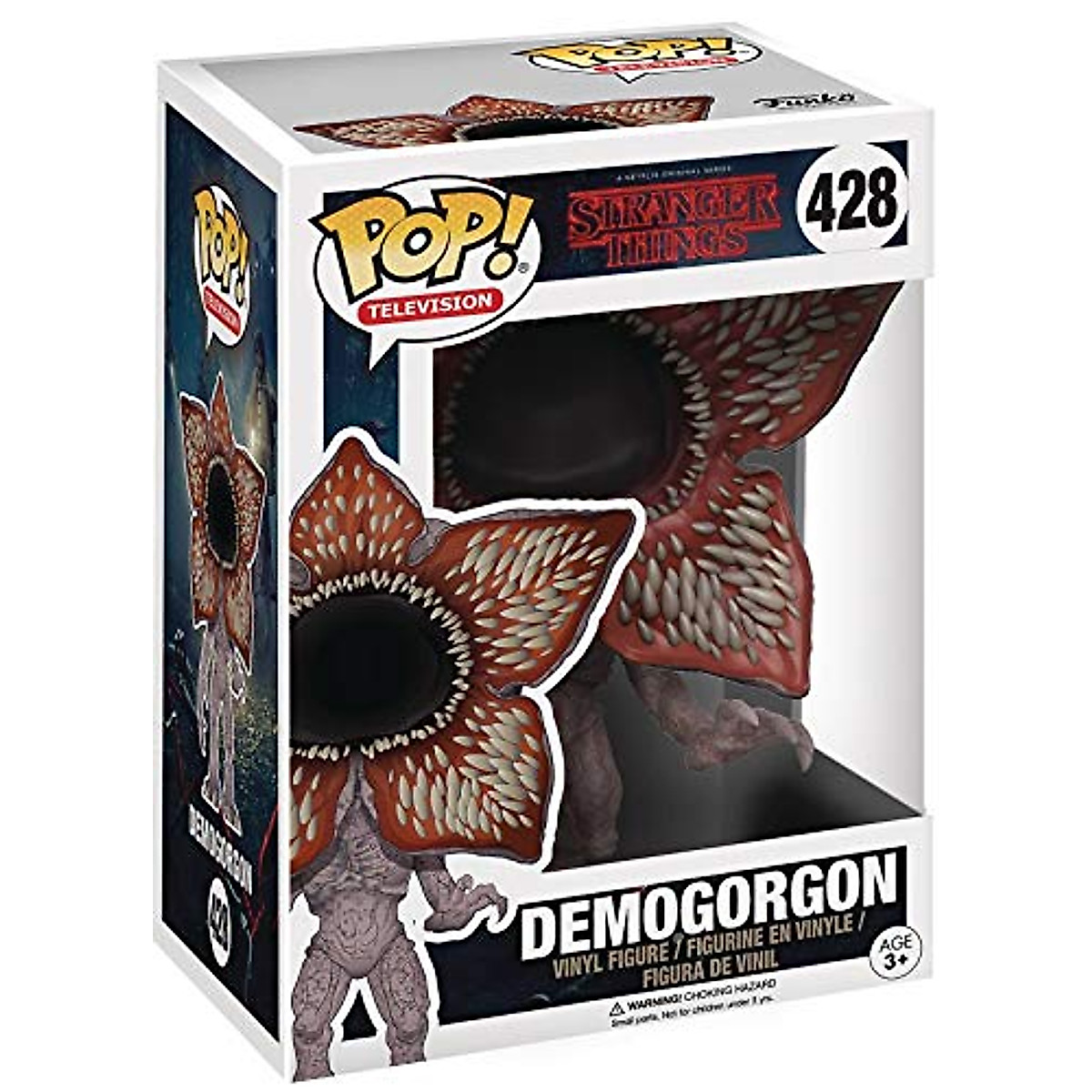 POP Stranger Things - Demogorgon (Open Mouth Version) Funko Pop Vinyl Figure (Bundled with Compatible Pop Box Protector Case), Multicolored, 3.75 inches
