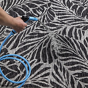 Keen Home Design Outdoor Rug - 6x9 Washable Indoor/Outdoor Rug for Patio, Balcony, Kitchen, Garden, Beach, Deck and Porch. Size: 6'4" x 9'2"