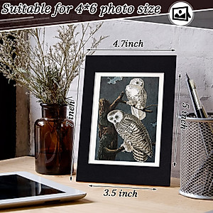 Juexica 100 Pieces Paper Picture Frames 4x6 Standing Photo Frames with Easel Stand Cardboard Frames Picture Art for Kids Craft Decoration Christmas Graduation Wedding Display, Black