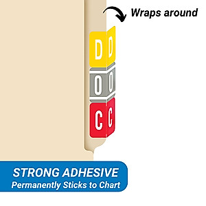 Doctor Stuff - File Folder Labels, Ringbook Sheets Alphabet Letter S, VRE/GBS 8850 - VRAM Series Compatible Alpha Stickers, Light Blue, 1.3" x 1.25", 200/Package
