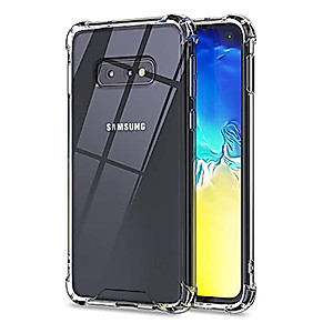 KIOMY Galaxy S10E Case Ultra Crystal Clear Shockproof Bumper Protective Phone Cover Hybrid Design Hard PC Back with Flexible TPU Raised Bezel & Enhanced Corners for Samsung Galaxy S10e Slim Fit Skin