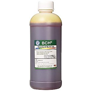 BCH Standard Bulk Yellow Refill Ink 500 ml (16.9 oz) for HP Printers
