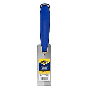 QEP 6 in. x 2 in. Comfort Grip Flat Margin Flooring Trowel with Bucket Hook, Silver (42112)