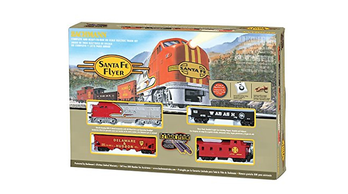 Santa Fe Flyer HO Electric Train Set | Bachmann Ready To Run Model