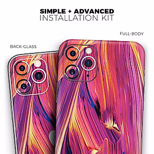 Design Skinz Liquid Abstract Paint Remix V40 - DesignSkinz Protective Vinyl Decal Wrap Skin Cover Compatible with The Apple iPhone Xs (Full-Body, Screen Trim & Back Glass Skin)