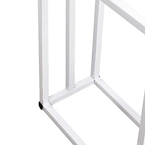 JINS&VICO 3 Tiers Metal Freestanding Towel Rack,Modern Style Hand Towel Holder,Bathroom Shelves for Bathroom Toilet Bedroom Washroom Shower Room Kitchen Pool etc,White