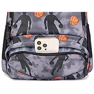 BYPTNF Backpack for Boys Student School Bookbag Kids Heavy Duty Waterproof Durable Multi-Pocket for Elementary Travel Large (A-Grey)