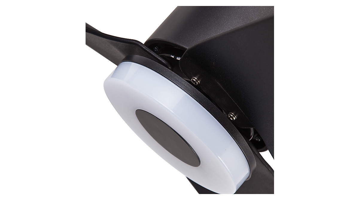 FINXIN 52" Quiet Black LED Ceiling Fan with Remote Control