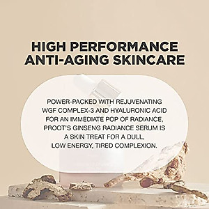 Ginseng Radiance Serum | 52.5% Ginseng Extract Skin Rejuvenating Face Serum | Formulated with Ginseng Extract, Hyaluronic Acid, WGF Complex-3 | Korean Skin Care, Vegan, Cruelty-free | 1.01 oz