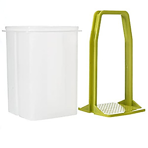 XPIWHTOW Pickle Storage Container With Strainer - Jalapeno Jar & Chile Holder - Pickles Keeper For Preserving And Keeping Food Fresh