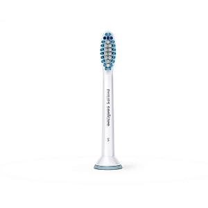 Philips Sonicare Genuine Sensitive Replacement Toothbrush Heads for Sensitive Teeth, 3 Brush Heads, White, HX6053/64