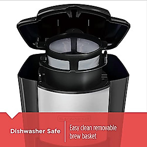BLACK+DECKER Single Serve Coffeemaker,0.47 Liters, Black, CM618