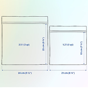 Ikea ISTAD Medium Reusable Food Bags with Double Seal, 1.2 & 2.5 Litres, Black Striped/Yellow Leaf - Set of 100 Bags