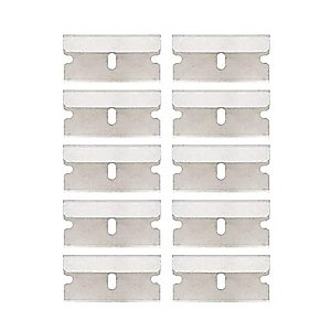 10Pcs Single Edge Industrial Razor Blade Carbon Steel Blades for Standard Safety Scrapers, Removing Paint and Decals