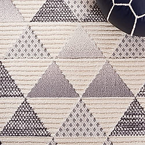 Safavieh Urban Collection 9' x 12' Grey/Ivory URB206F Mid-Century Modern Tassel Fringe Area Rug