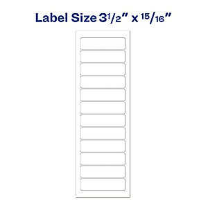 Avery Dot Matrix Printer Address Labels, 15/16" x 3 1/2", White, 5,000 Customizable Blank Labels (4013)