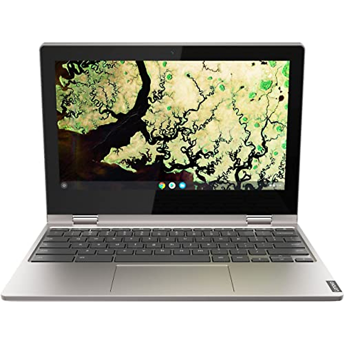Lenovo ChromeBook C340 11.6" HD (1366 x 768) 2-in-1 360° flip-and-fold Design Touchscreen Laptop, Intel Celeron N4000, 4GB RAM, 32GB eMMC, Webcam, Bluetooth, Chrome OS, EAT 64GB SD Card, Platinum Gray