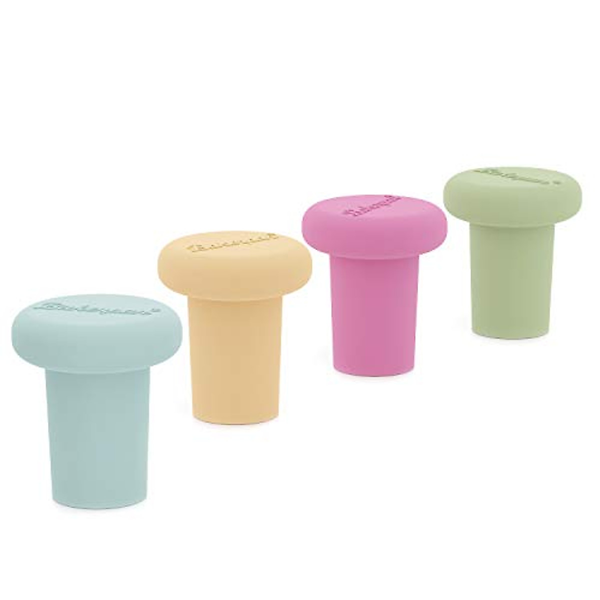 Bakerpan Silicone Wine Stoppers for Wine Bottles, Wine Bottle Stopper, Reusable Wine Corks - Set of 4