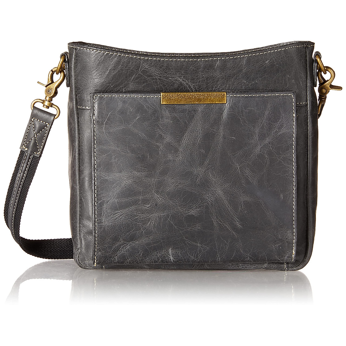 Gun Tote'n Mamas womens Bag Concealed Carry Distressed Buffalo Crossbody Organizer by Gun Tote n Mamas Grey , Grey, Medium US