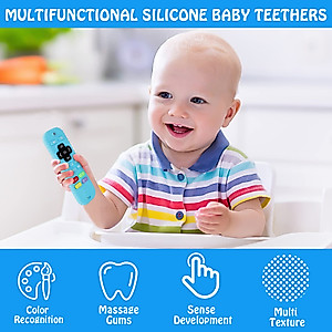 Baby Teething Toys for 0-6 Month, Tinabless Giraffe Baby Chew Toy and Teething Mitten Set, Silicone Teethers for Babies 6-12 Months, Christmas Stocking Stuffers for Boys&Girls